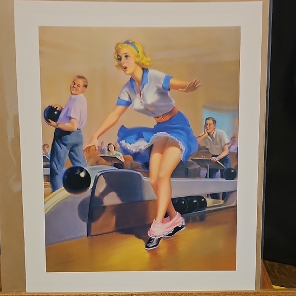 Art | Vintage Bowling Art Print Pinup Print | Poshmark